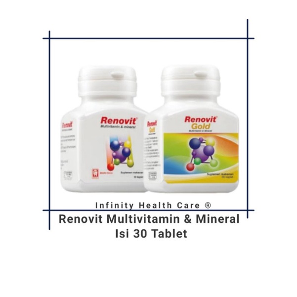 Jual Renovit Botol Isi 30 | Renovit Multivitamin & Mineral Isi 30 ...