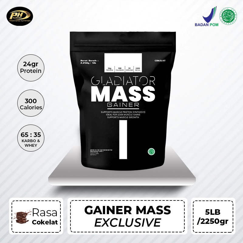 Jual Gladiator Mass 5LB/2.250g/30x Serving Susu Tinggi Protein Tinggi ...