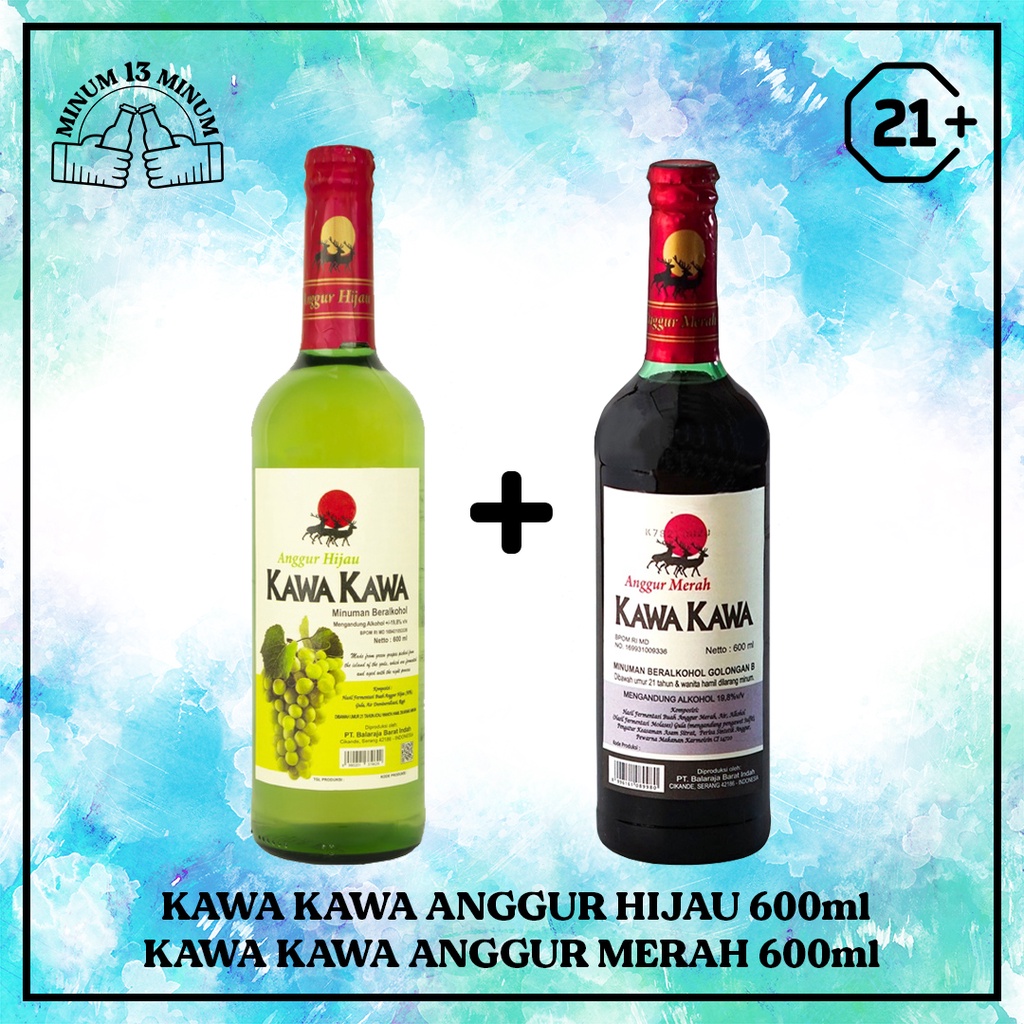 Jual Kawa Kawa Anggur Hijau 600ml + Kawa Kawa Anggur Merah 600ml ...