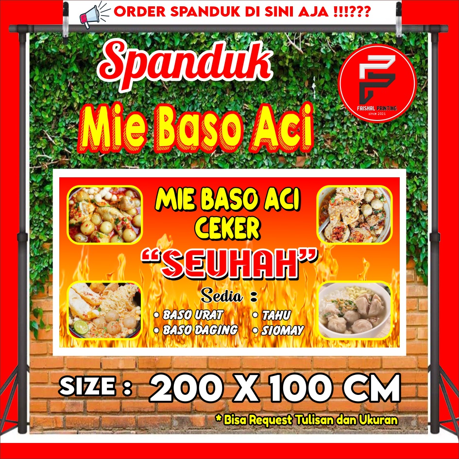 Jual Spanduk Mie Baso Aci / Banner Baso Aci / Spanduk Bakso Aci ...