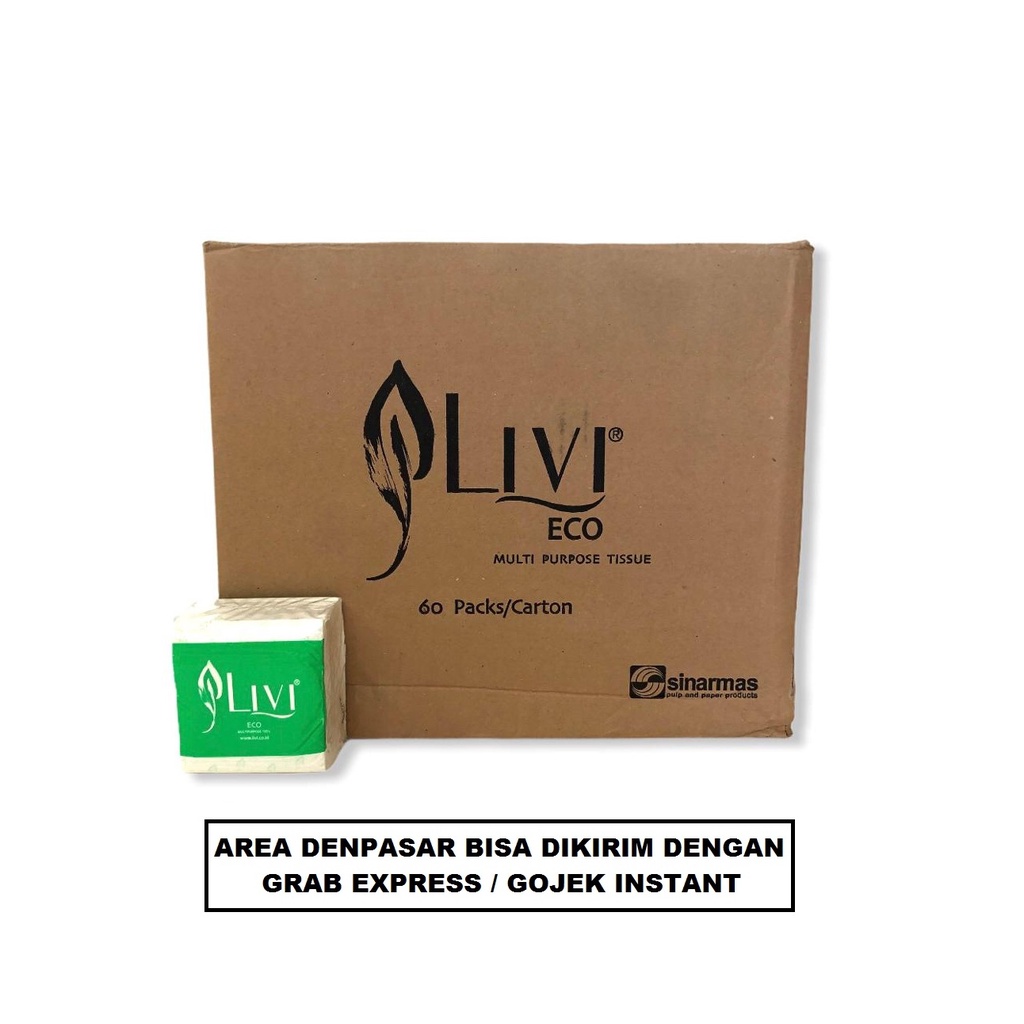 Jual LIVI Multi Purpose Tissue 1 box isi 60 pack & Tissue LIVI Premium ...