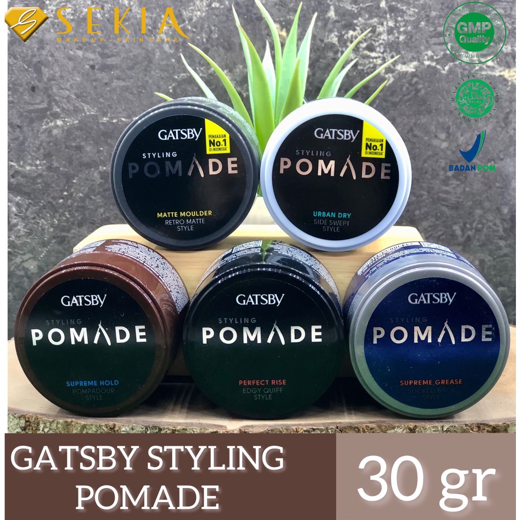 Jual GATSBY STYLING POMADE ALL VARIANT 30GR/ GATSBY/ POMADE/ STYLING ...