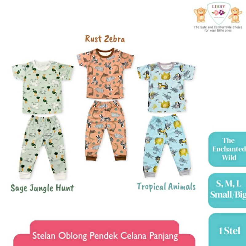 Jual LIBBY - Setelan Libby Enchanted wild series oblong pendek - celana ...