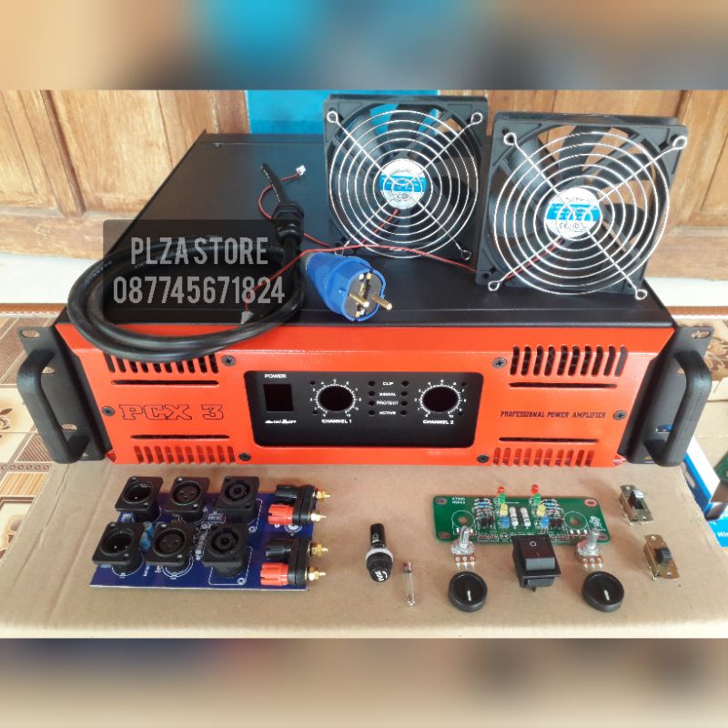 Jual Bok power amplifier PCX3 lengkap aksesoris ukuran 3U box power pcx ...
