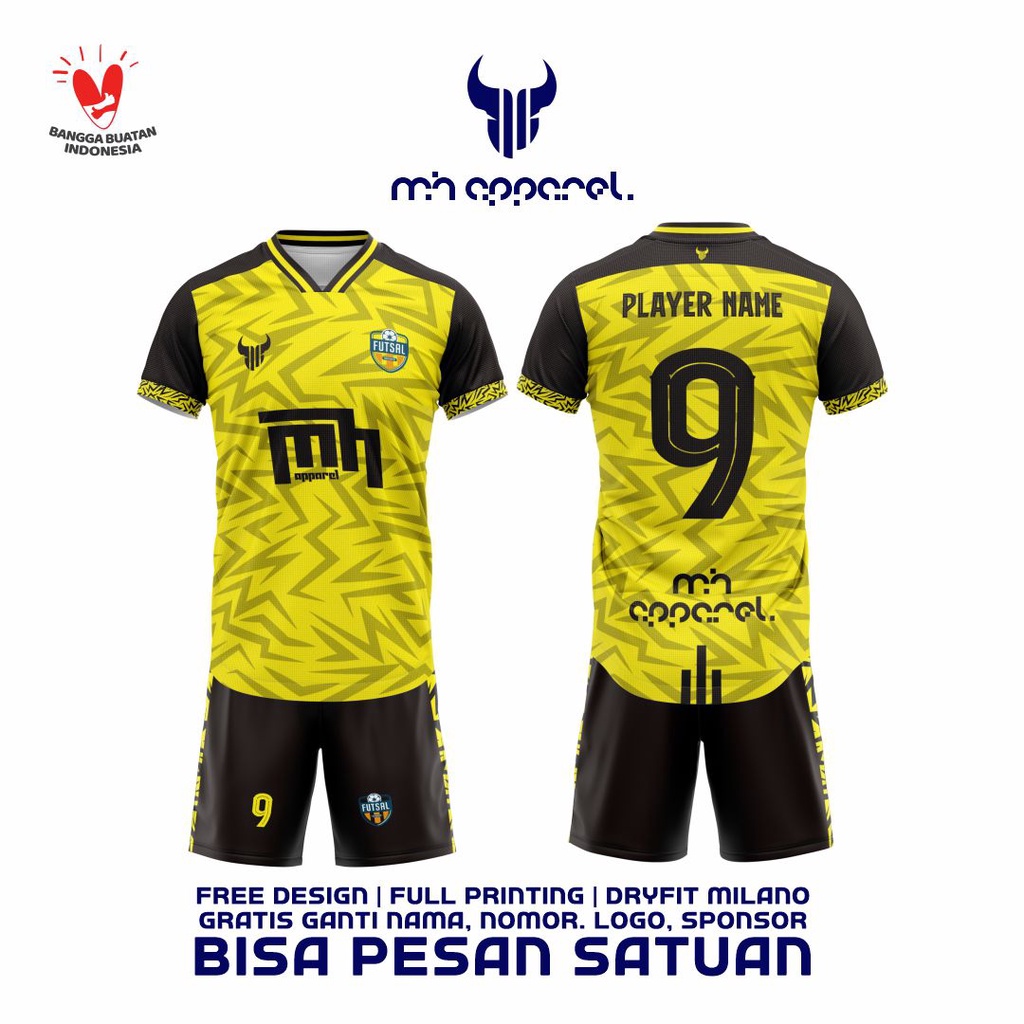 Jual JERSEY FUTSAL/BOLA FULL PRINTING FREE CUSTOM DESAIN (FREE GANTI ...