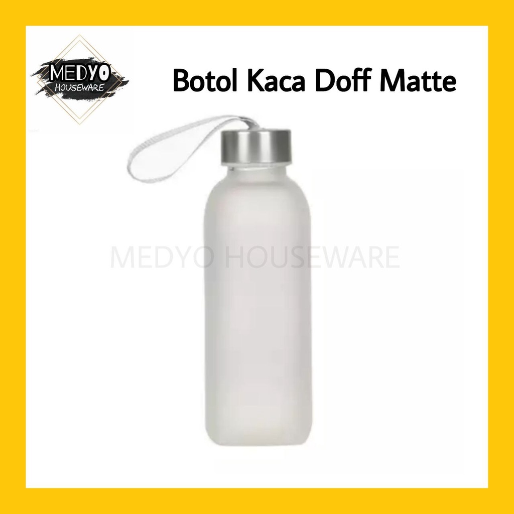 Jual Botol Kaca DOFF Matte Tumbler Botol Kaca 420ml | Shopee Indonesia