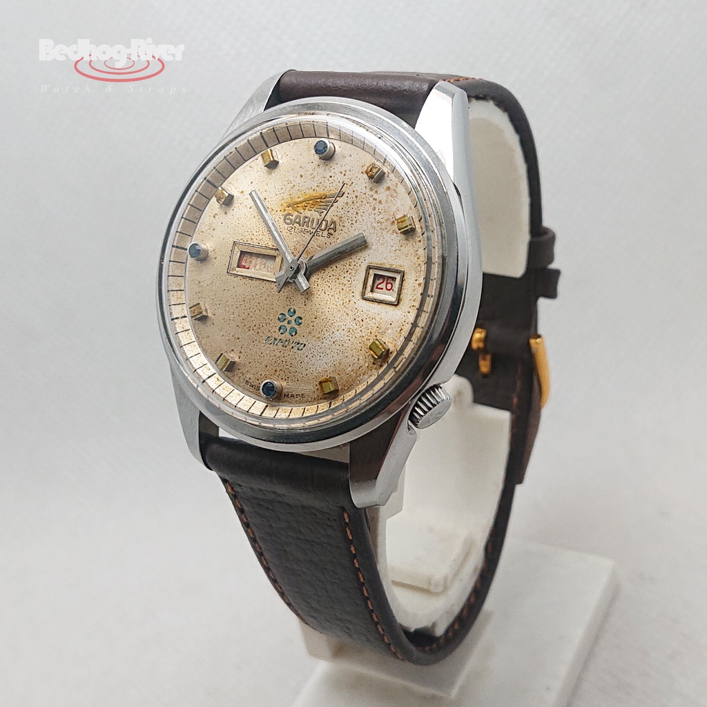 Jual Jam Tangan Vintage Garuda Expo 70 - Manual Winding | Shopee Indonesia