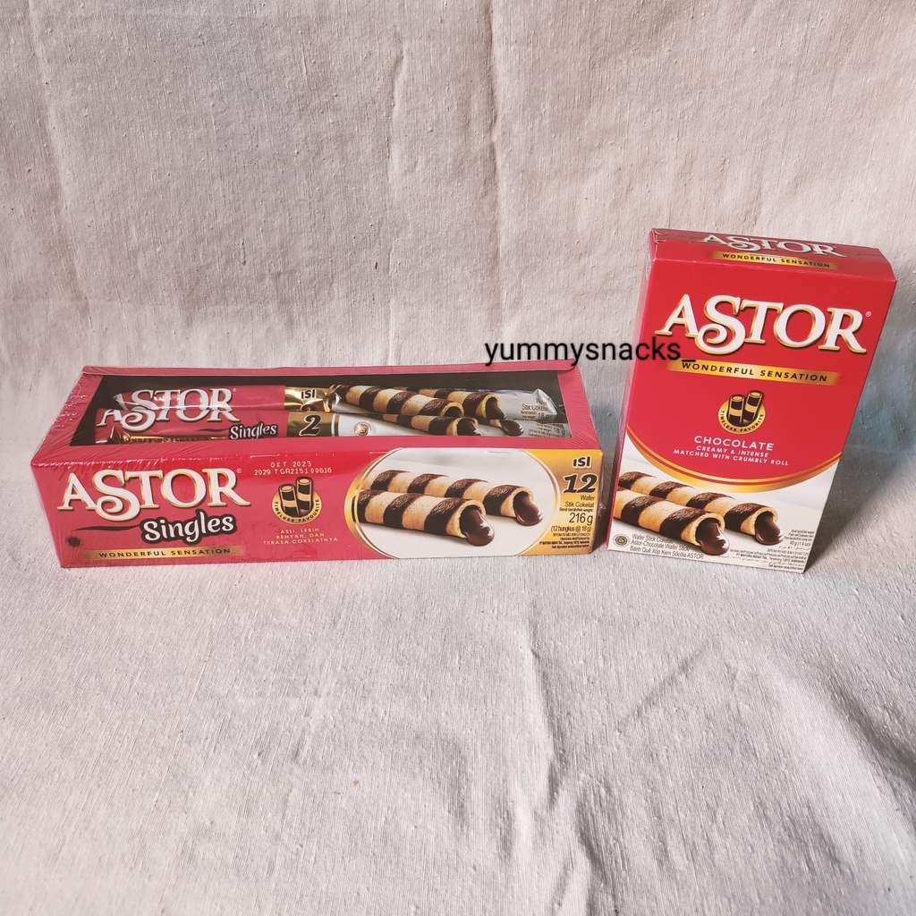 Jual Astor Single 12pcs, Wafer Astor 40gr, Astor Wafer Coklat | Shopee ...