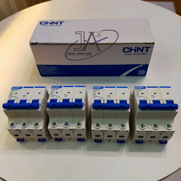 Jual MCB Chint 3F 6A,10A,20A,25A,32A,40A,50A,63A MCB 3phase Chint 6kA | Shopee Indonesia