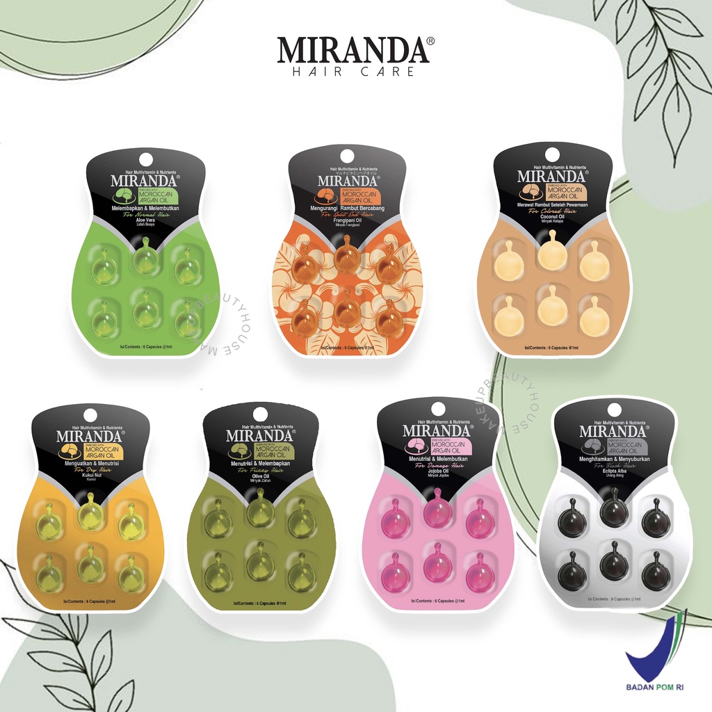 Jual MIRANDA Hair Vitamin Capsules / Blister 6 x 1ml - Vitamin Rambut ...