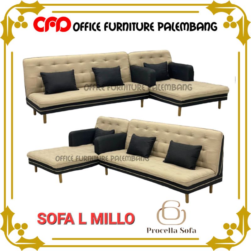 Jual sofa procella L MILLO sofa retro sofa tamu sofa L minimalis ...