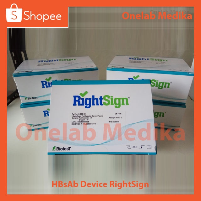 Jual HbsAb Card Serum/Plasma RightSign HbsAb Device Serum/Plasma ...