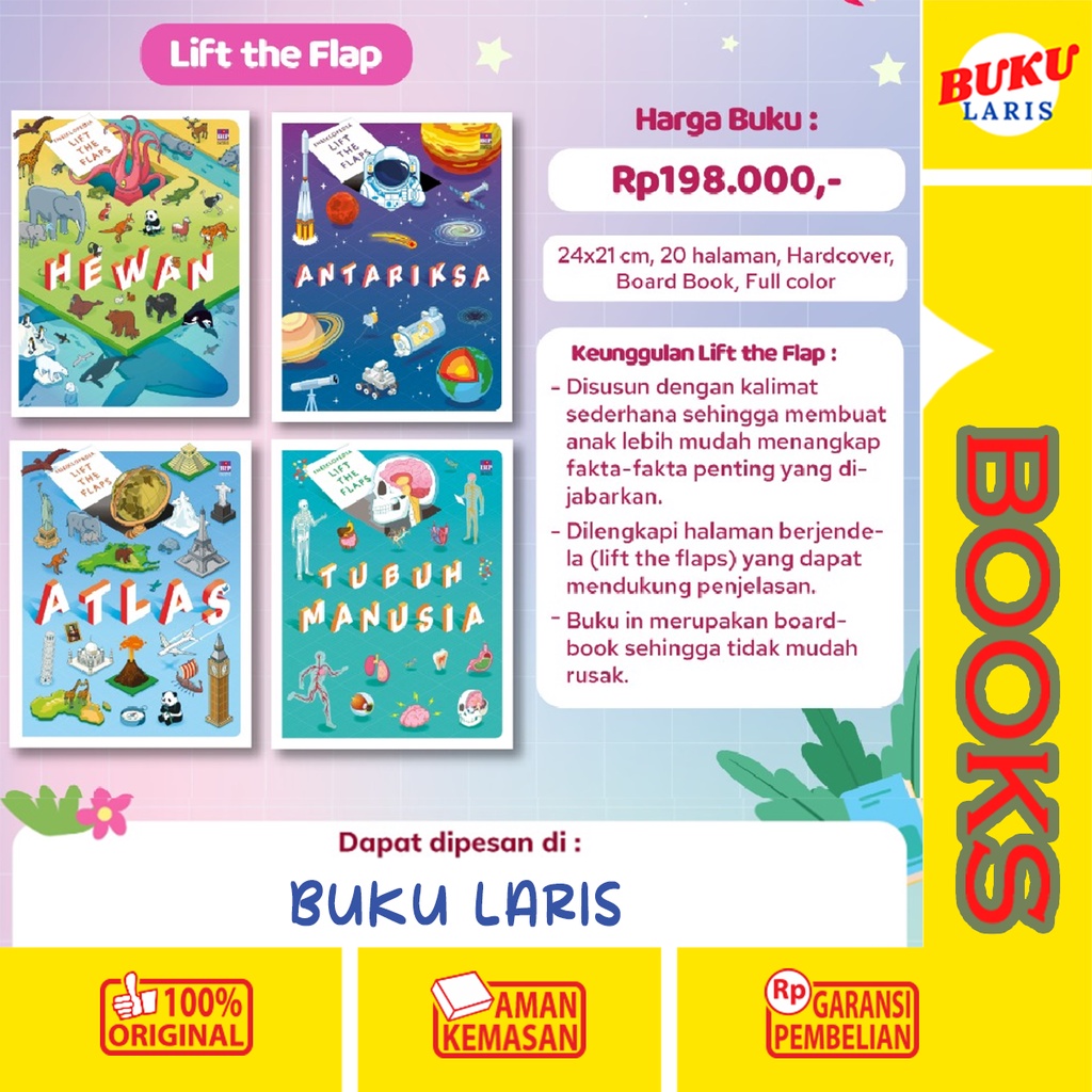 Jual Buku Anak Seri Ensiklopedia Lift The Flap : Hewan Antariksa Atlas ...