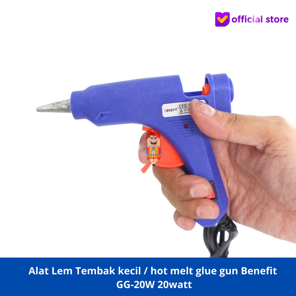 Jual Alat Lem Tembak kecil / hot melt glue gun Benefit GG-20W 20watt | Shopee Indonesia