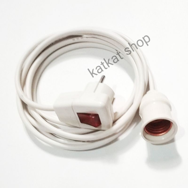 Jual Fitting lampu gantung+kabel dan colokan steker saklar lampu on off ...