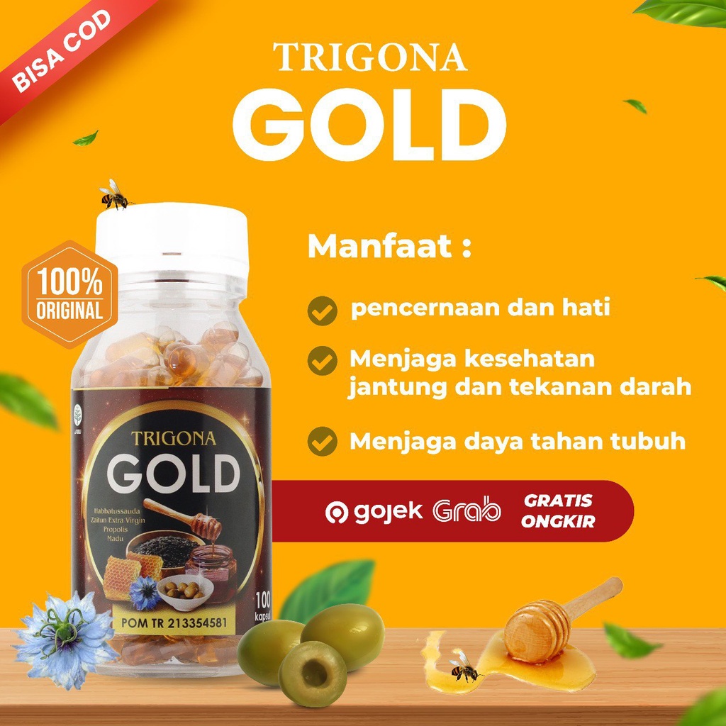Jual Trigona Gold Habbatussauda Oil Extra Propolis Original - Isi 100 ...