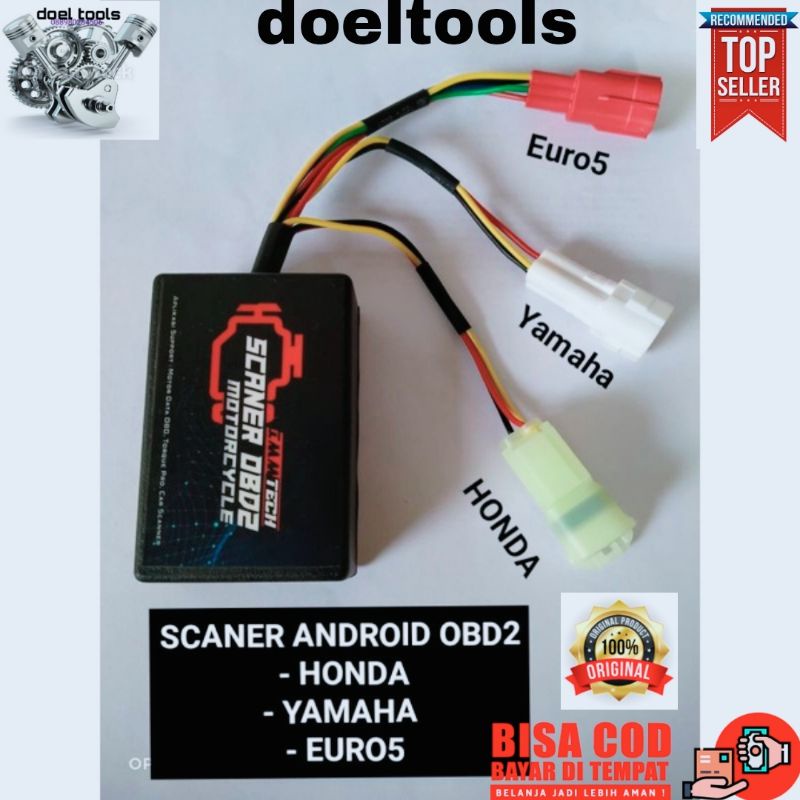 Jual SCANER SCANNER OBD 2 MOTOR INJEKSI VERSI ANDROID alat Tester motor ...