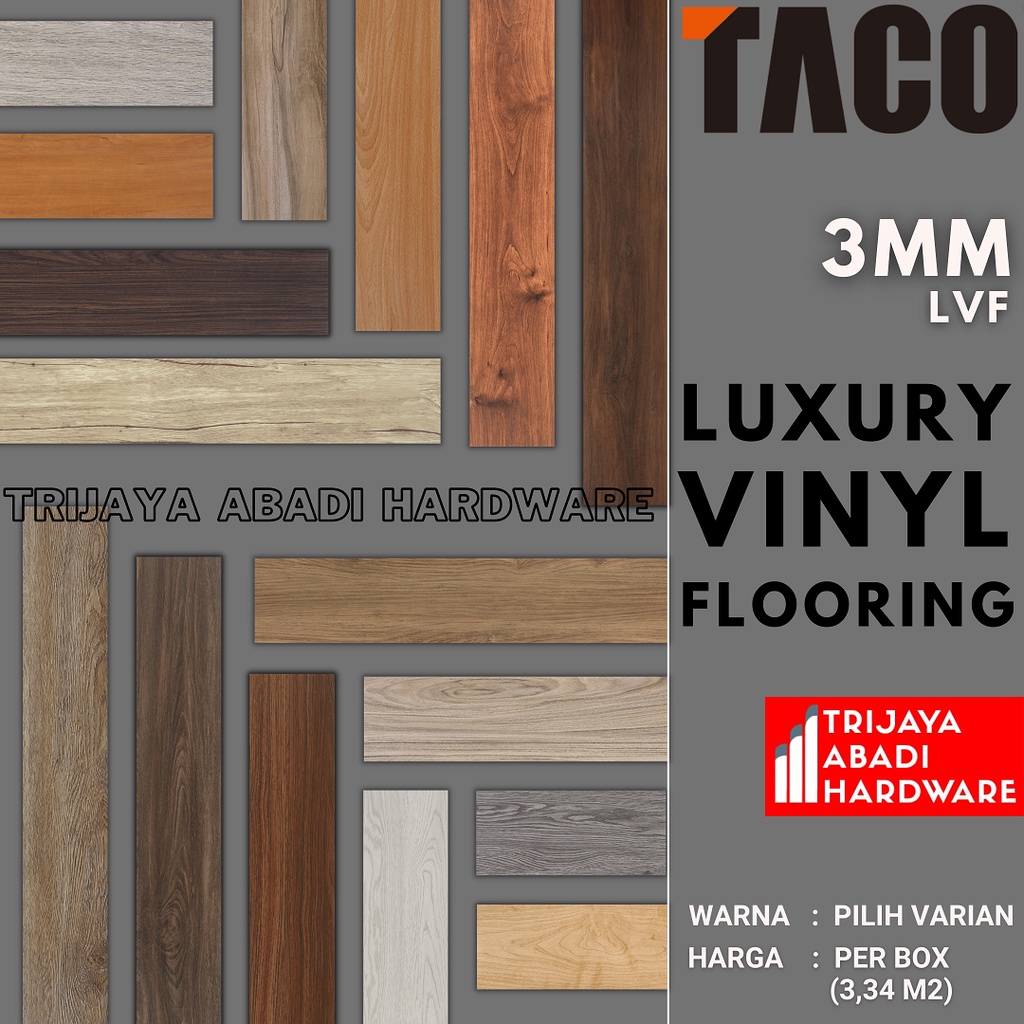 Jual TACO Lantai Vinyl 3mm LVF Motif Kayu Pola Vinil Lantai Tebal 3mm ...