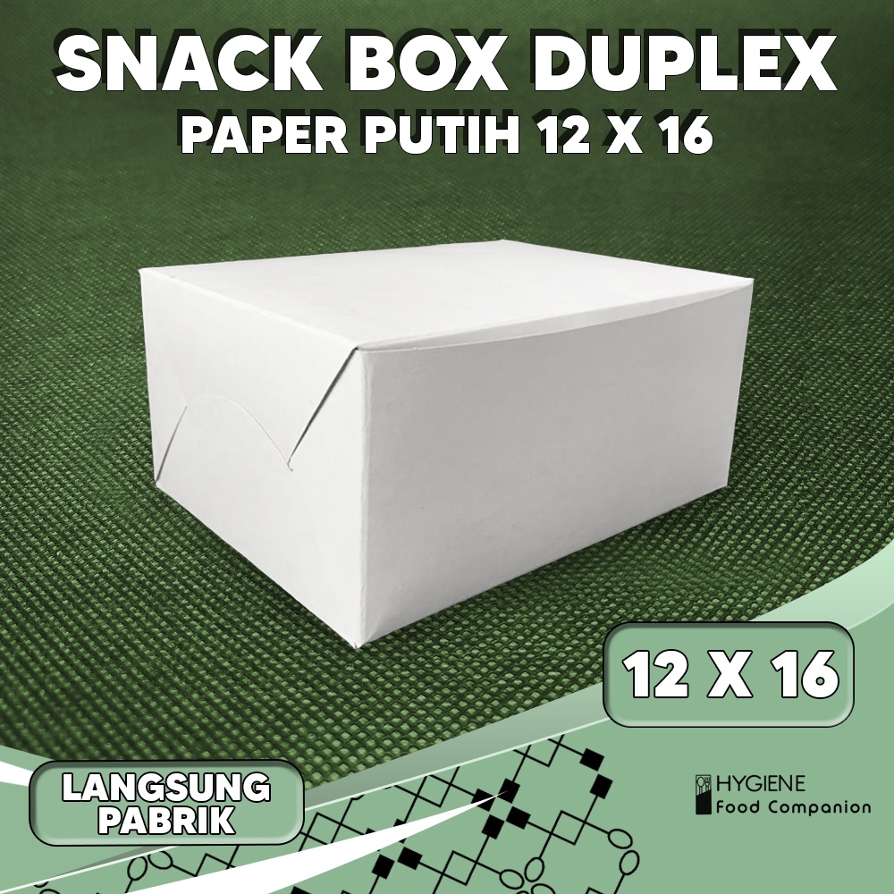 Jual SNACK BOX DUPLEX ALL SIZE / KOTAK MAKANAN KERTAS PUTIH SEMUA UK ...