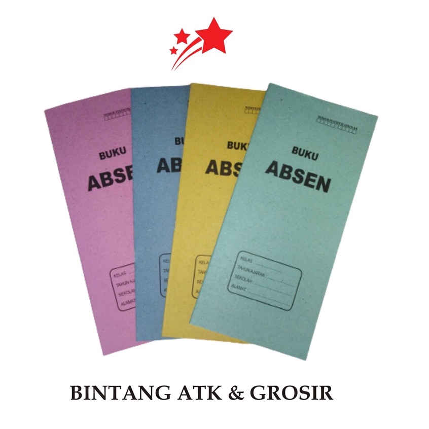 Jual Buku Absen BINTANG /Kertas / Daftar Absen / Absensi Besar (Pcs ...