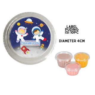 Jual Label stiker puding ASTRONOT ASTRONAUT label cup puding cup ...