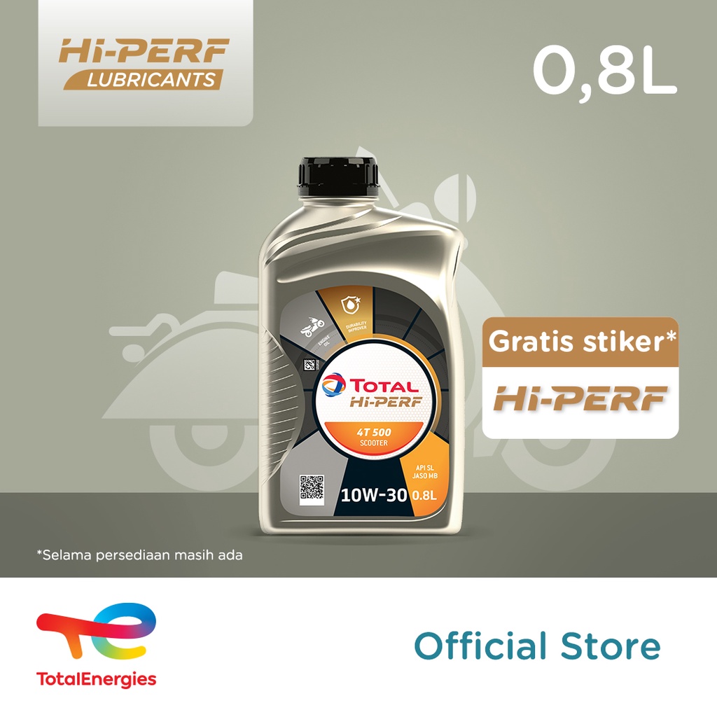 Jual TotalEnergies - Hi-Perf 4T 500 Scooter 10W-30 Oli Motor Matic 0.8L ...