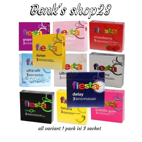 Jual Kondom FIESTA isi 3 sachet all variant | Shopee Indonesia