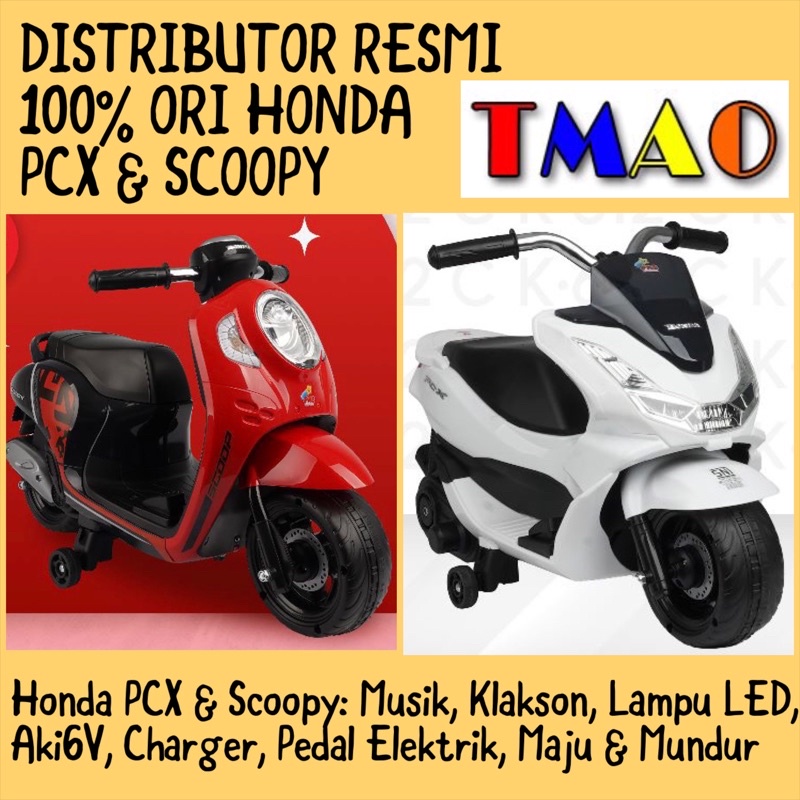 Jual Motor Aki Mainan Anak Honda Scoopy PCX Mini Lisensi Original PMB ...