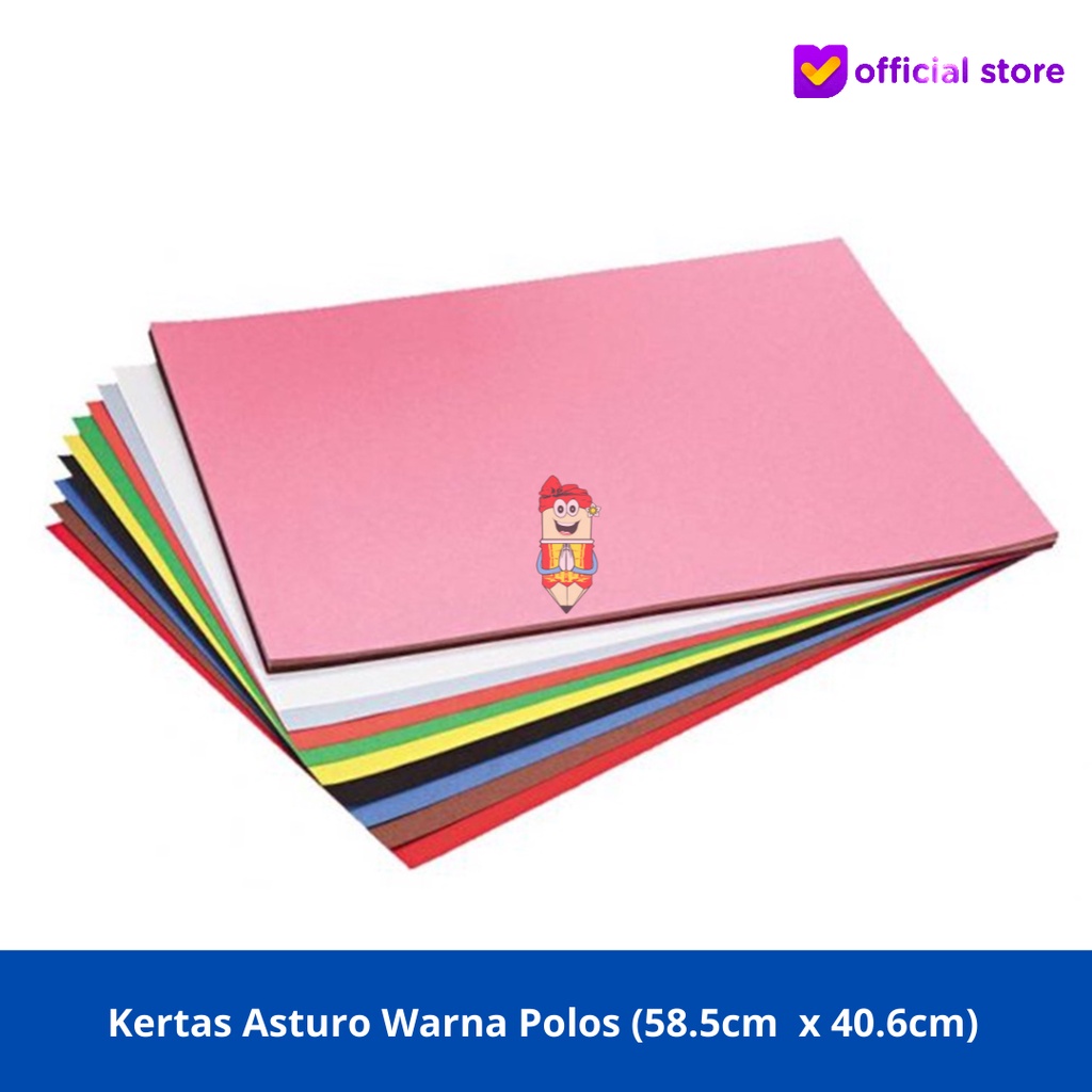 Jual Kertas spotlight / karton Asturo warna Polos (58.5cm x 40.6cm ...