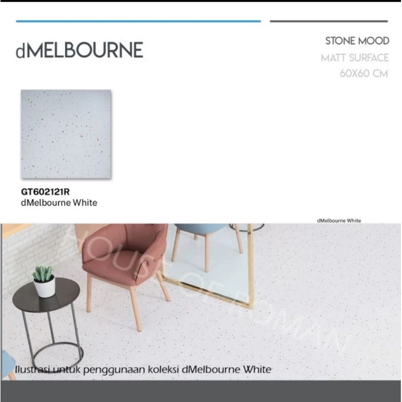 Jual Roman granit dMelbourne white 59x29cm RECTIFICO / kerakik terazo ...