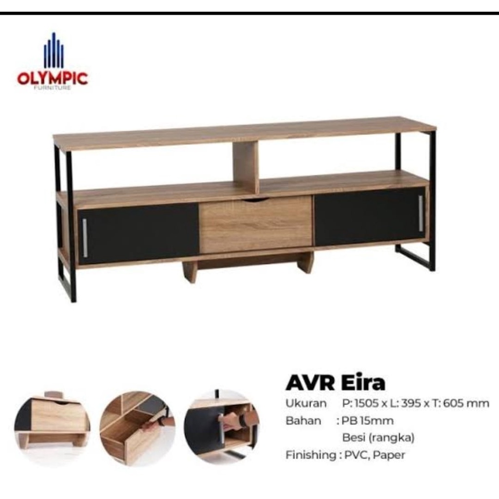 Jual Meja TV Series audio visual / Rak TV AVR EIRA / Rak TV Serbaguna ...