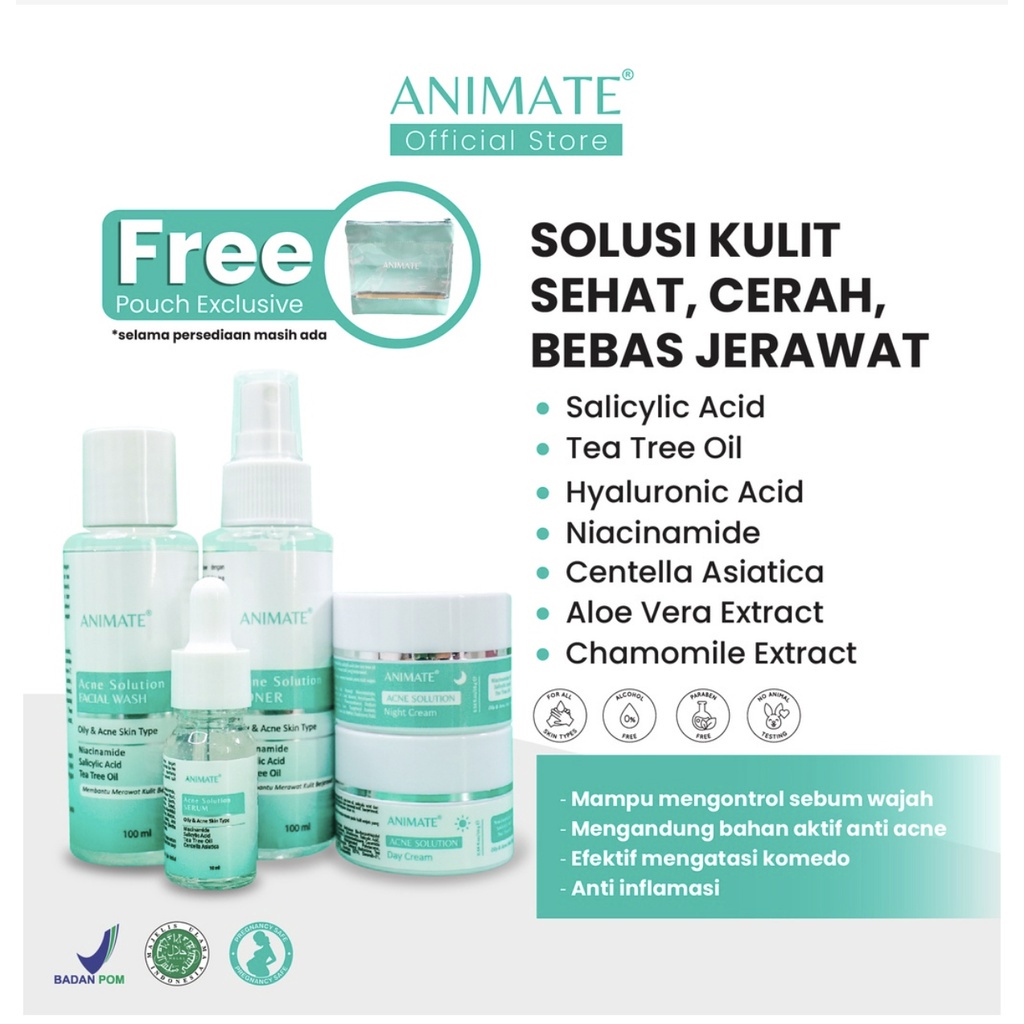 Jual Paket Animate Acne Solution Series 5in1 / Animate Paket Perawatan ... Jual Paket Animate Acne Solution Series 5in1 / Animate Paket Perawatan ...