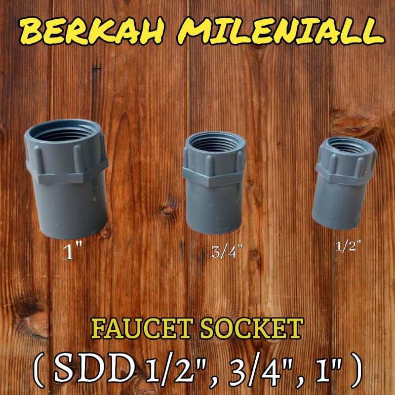 Jual Faucet soket PVC jaya TS 1/2" inch 3/4" inch 1" inch- fitting pipa ...