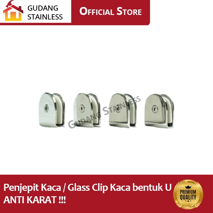 Jual Penjepit Kaca Stainless Bulet /Glass Clip Bulet | Shopee Indonesia