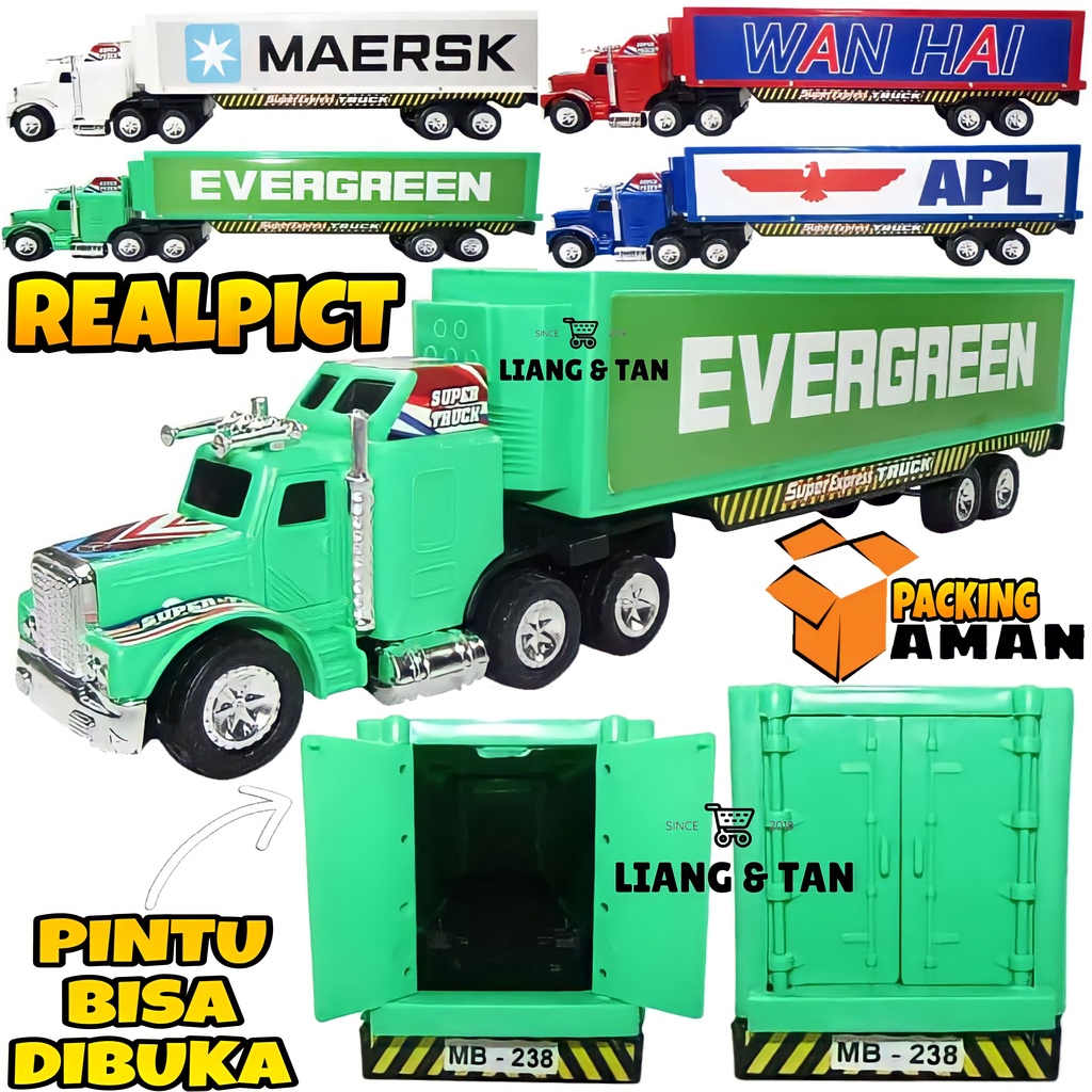 Jual ( BISA COD / PINTU BISA DIBUKA ) PROMO Mainan Anak Truk Ekspedisi ...