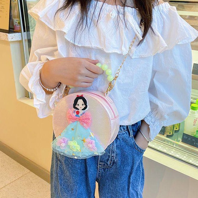 Jual TAS SELEMPANG ANAK PRINCESS - TAS BULAT - ALA KOREA - KIYOWO ...