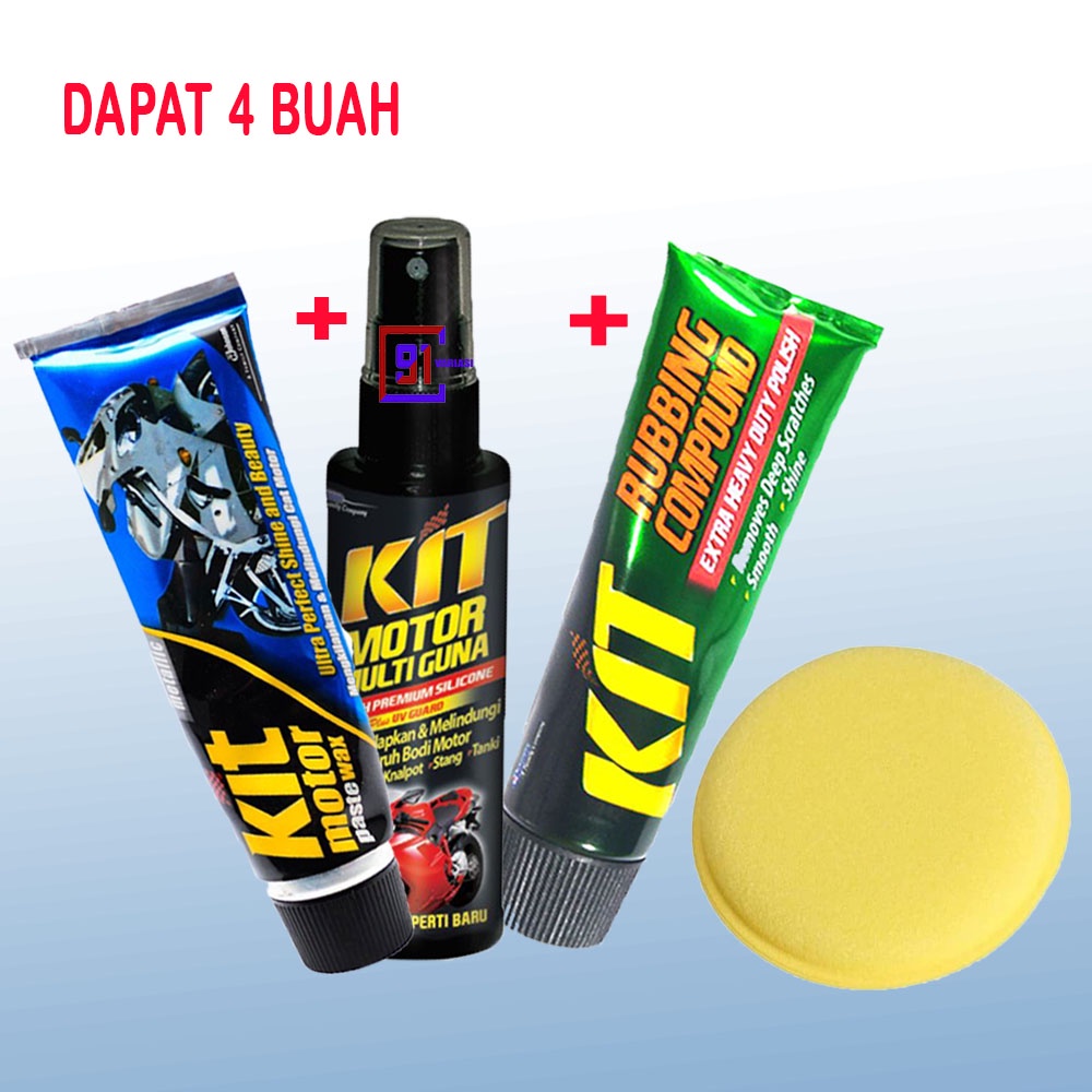 Jual Paket Kit Pengkilap Body Motor - Kit rubbing Compound / Kit Paste ...