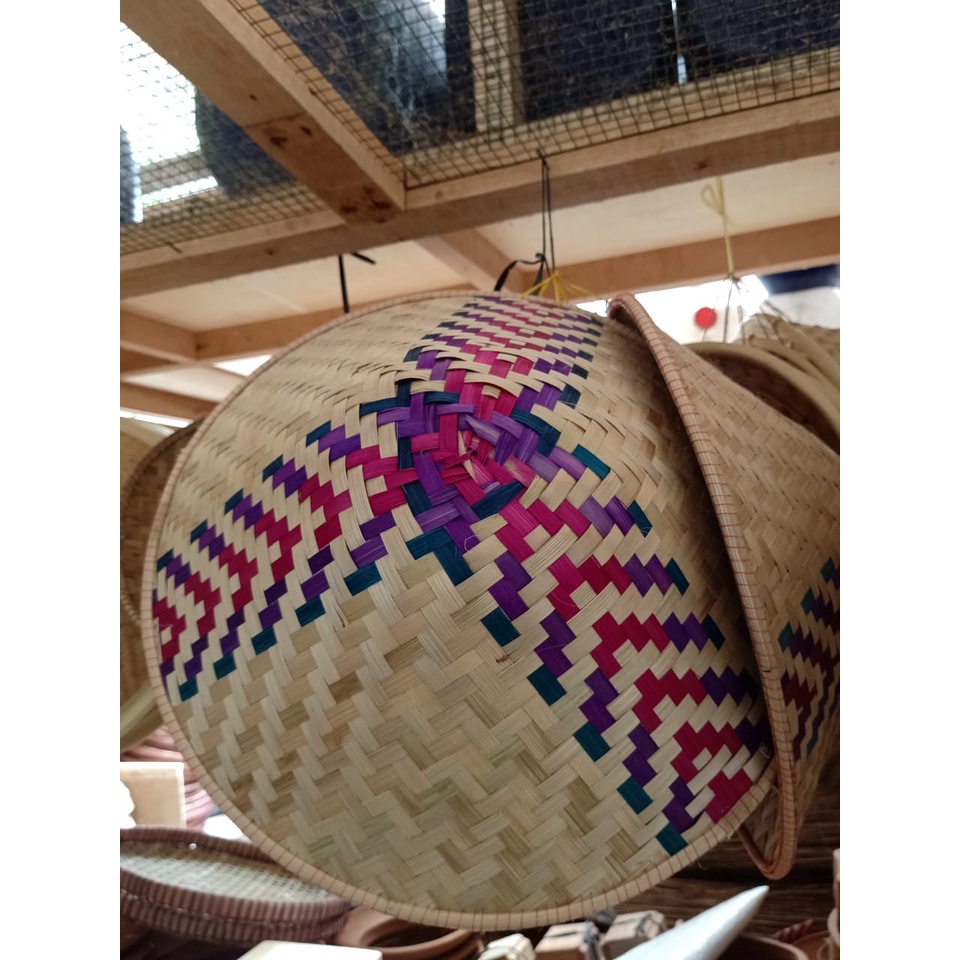 Jual Caping Bambu Motif Caping Petani Topi Petani | Shopee Indonesia