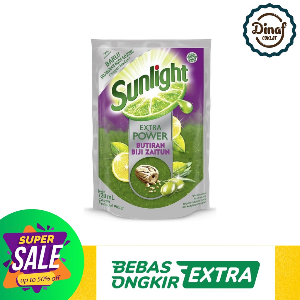 Jual Sunlight Extra Power Biji Zaitun Refill 720ml - Sabun Cuci Piring ...