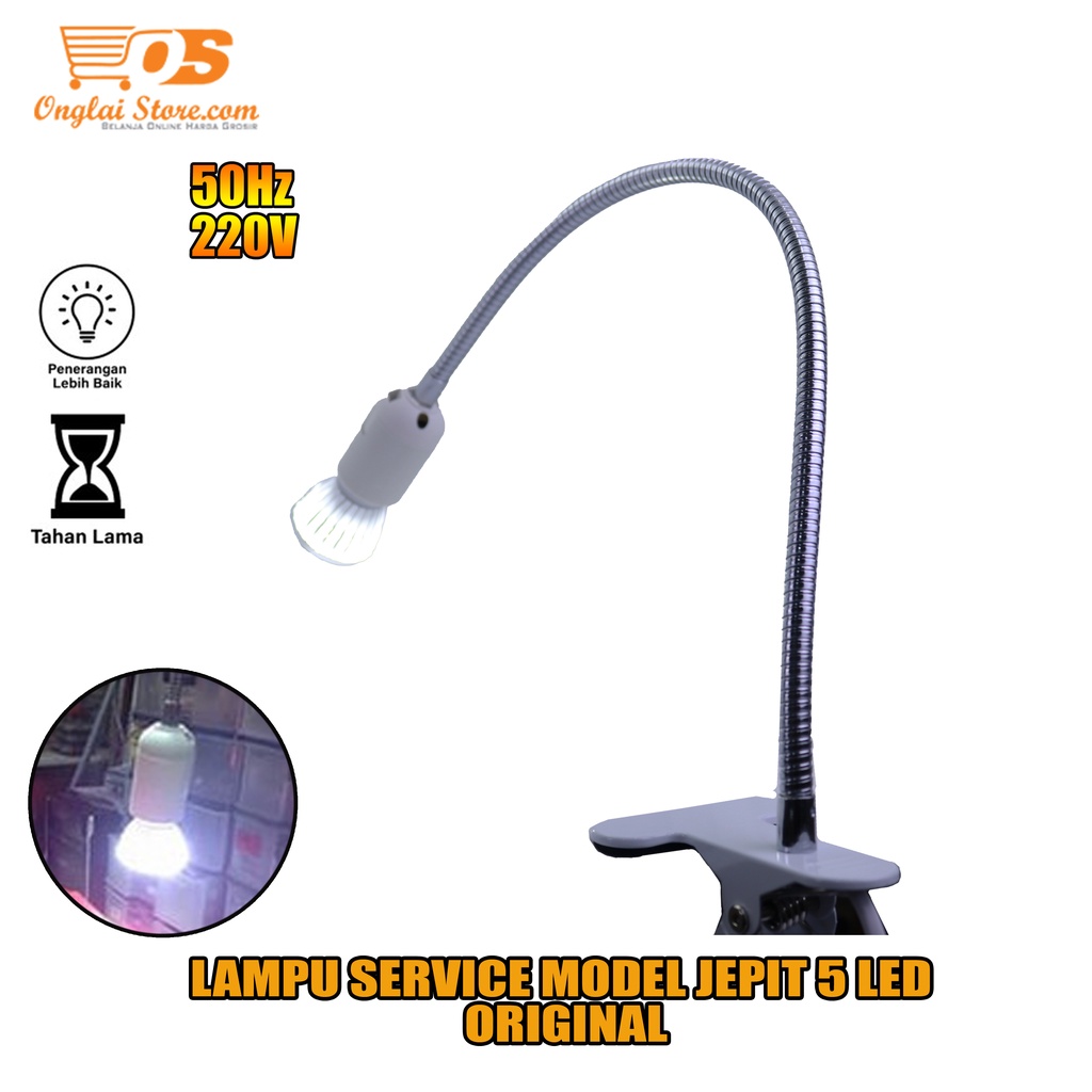Jual Lampu Service Lampu Jepit 5 LED Lampu Meja Belajar Lampu Meja ...