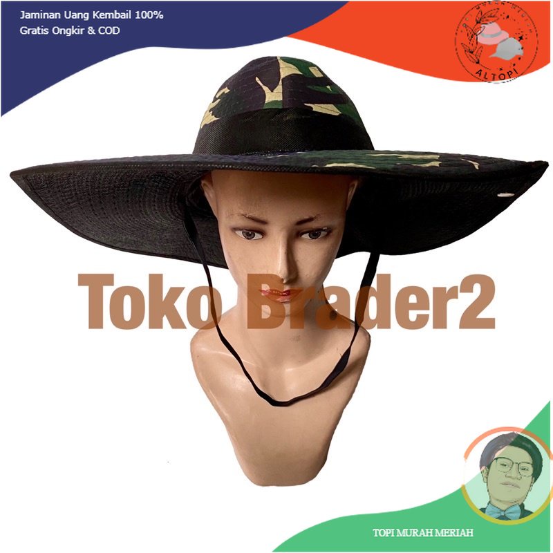 Jual Topi Rimba / TOPI PETANI // Topi Hiking / bucket Hat / topi gunung ...