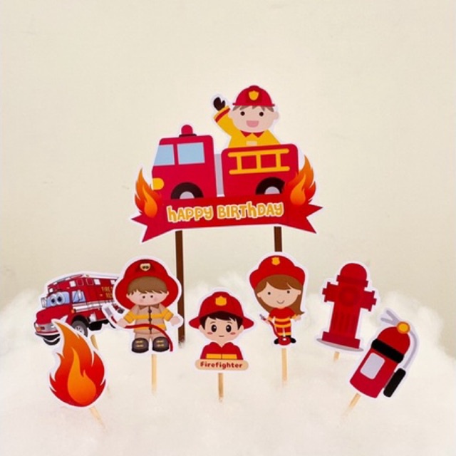 Jual TOPPER PEMADAM KEBAKARAN / CAKE TOPPER PEMADAM KEBAKARAN / TOPPER ...