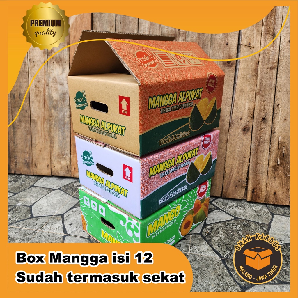 Jual kardus Box Mangga 34x26x16 cm + sekat isi 12 | Box mango | box ...