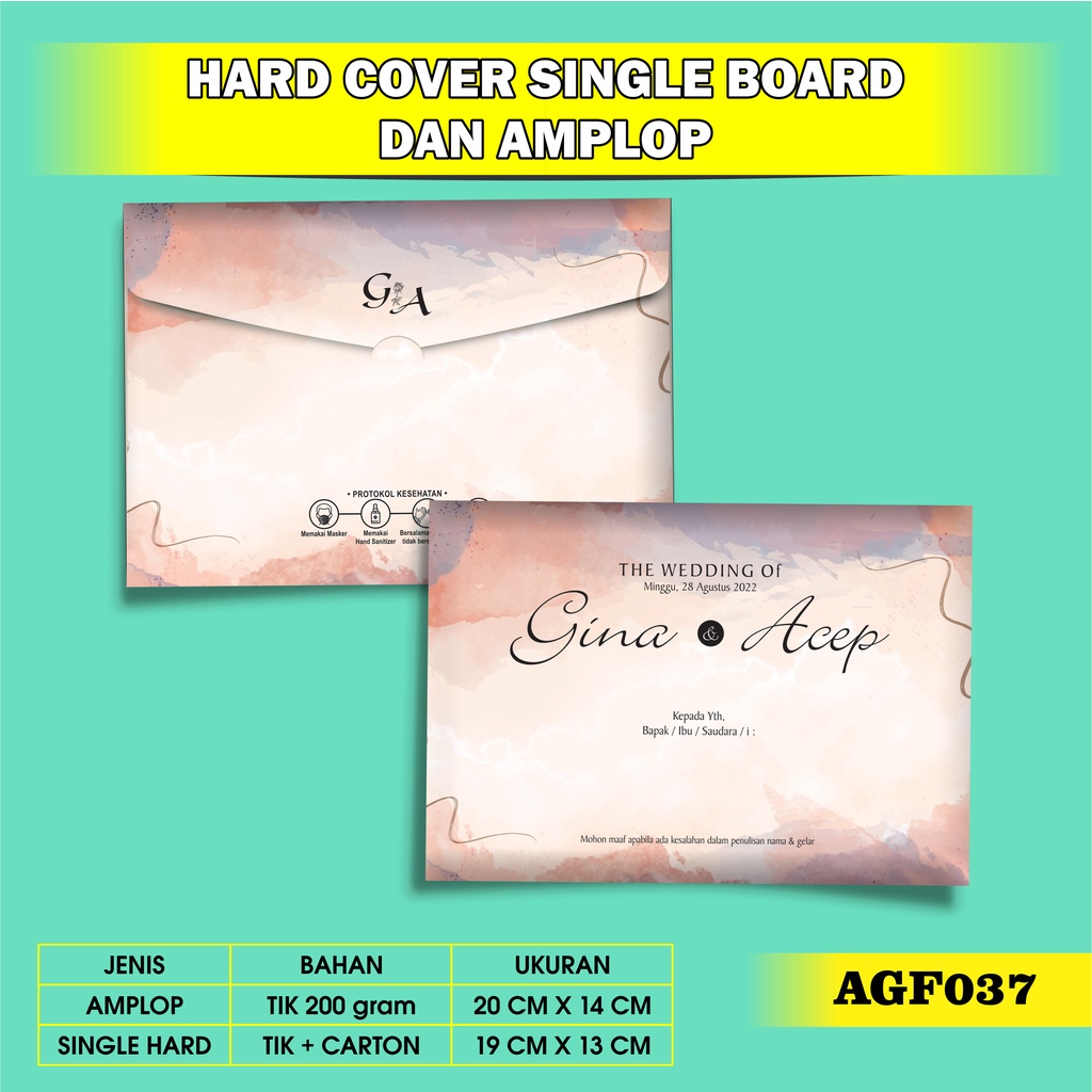 Jual Undangan Pernikahan Hard Cover Amplop Elegan Mewah Model AGF037 | Shopee Indonesia