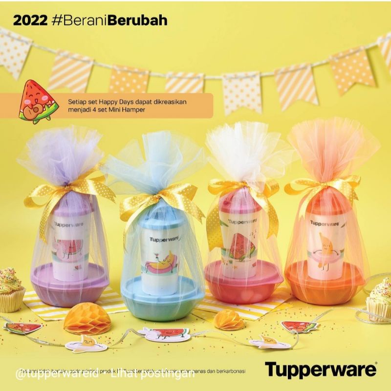 Jual Happy days set Tupperware (tumbler dan mangkok) | Shopee Indonesia
