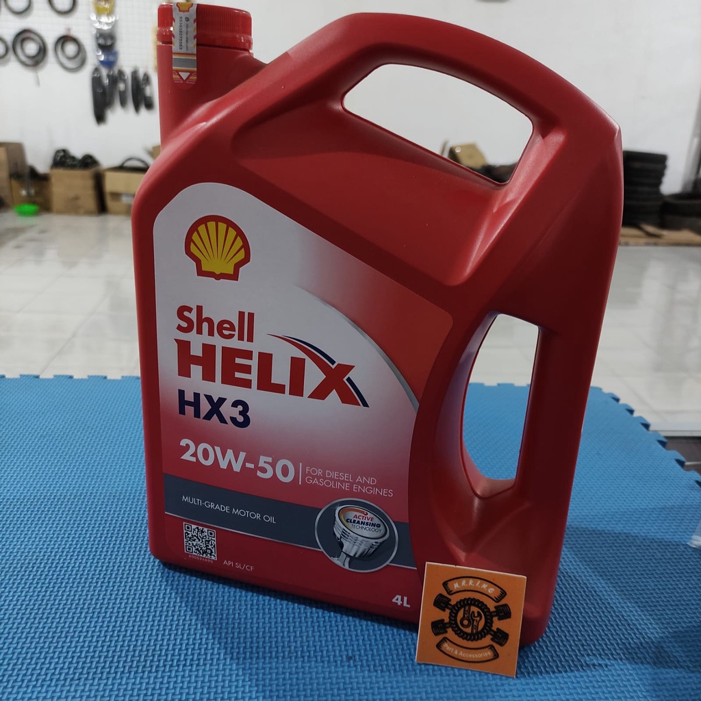 Jual Oli shell HELIX HX3 20W-50 4liter original api sl cl multigrade ...