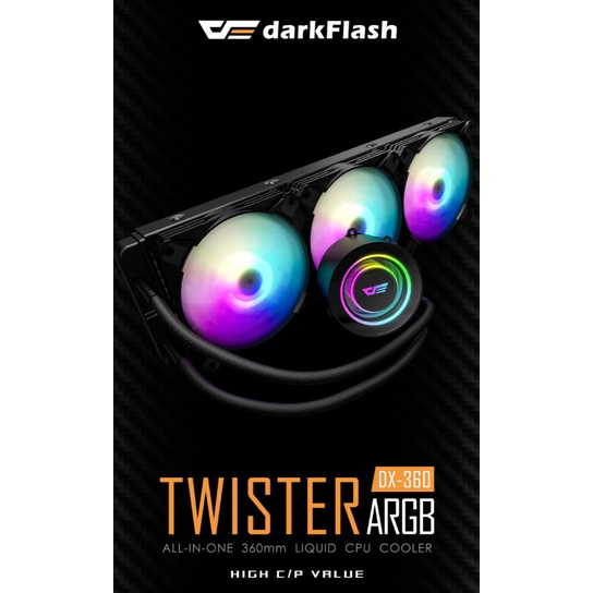 Jual CPU COOLER DARKFLASH TWISTER DX-360 ARGB | Shopee Indonesia