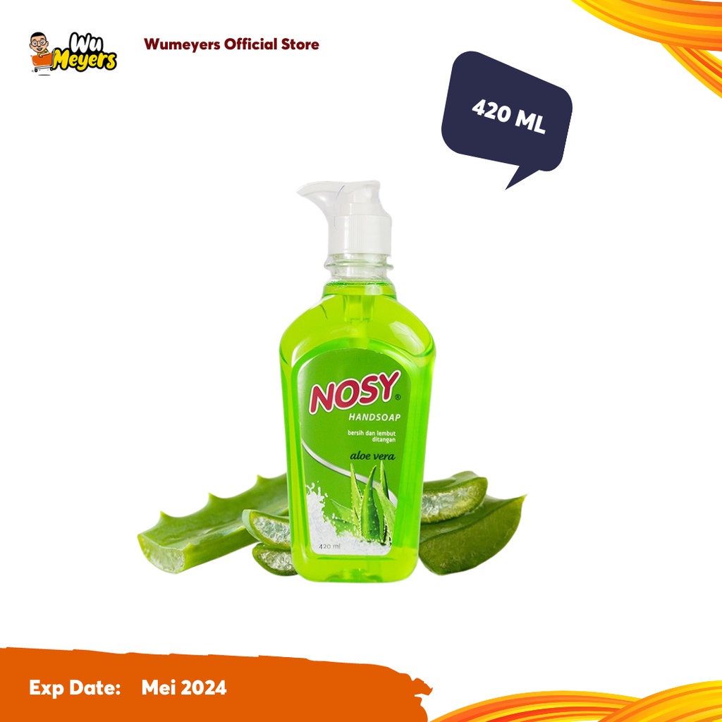 Jual Sabun Cuci Tangan Nosy Botol Pump 420ml Aloevera | Shopee Indonesia