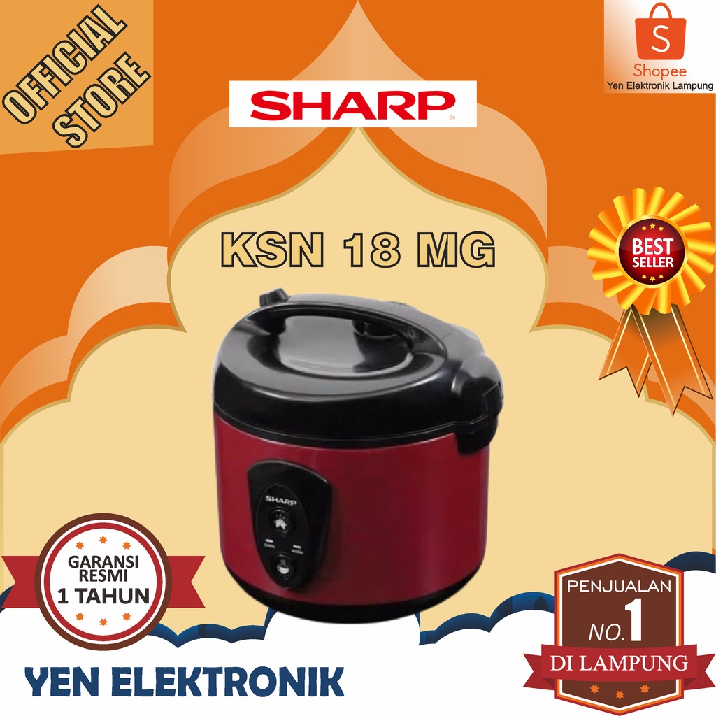 Jual Magic Com SHARP KSN 18 MG Rice Cooker Stainless Garansi Resmi ...