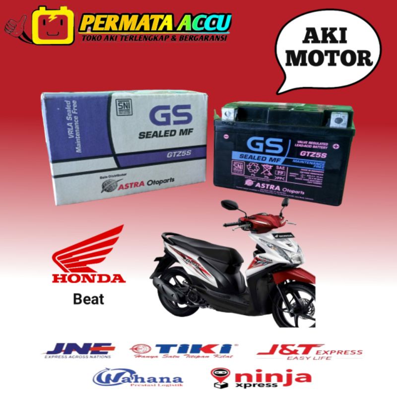 Jual AKI MOTOR HONDA BEAT GTZ5 GTZ5S GTX 5S GS ASTRA ACCU KERING MF | Shopee Indonesia